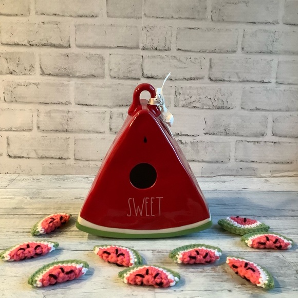 Rae Dunn | Accents | Rae Dunn Ceramic Watermelon Birdhouse | Poshmark